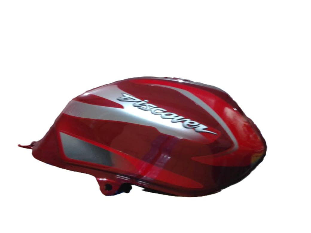 Bajaj Discover 110cc Red Silver Fuel Tank. - Malpati