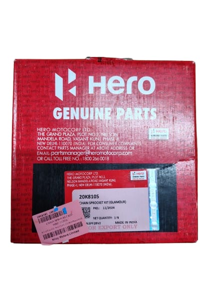 Hero Chain Sprocket Kit (20K810S) – OEM Fit for Glamour & More - Malpati